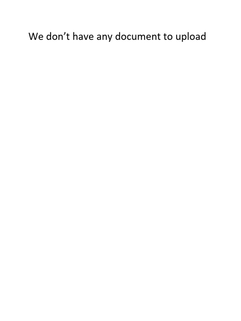 We Don't Have Any Document To Upload | PDF