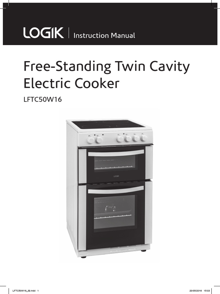 Logik LFTC50W16 Oven Manual | PDF | Kitchen Stove | Grilling