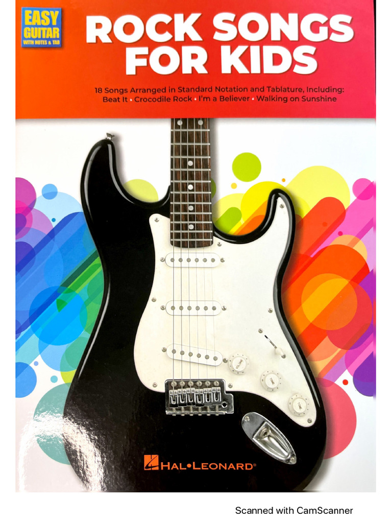 Rock Songs For Kids - Easy Guitar With Notes & Tabs Hal Leonard | PDF
