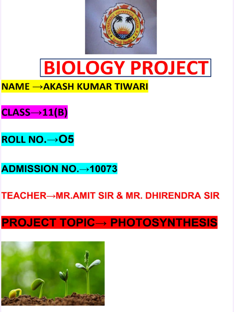 Biology Project | PDF