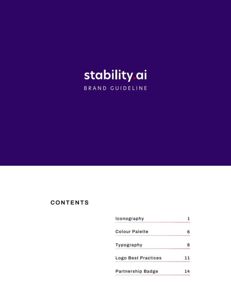Stability AI Brand Guidelines Overview | PDF | Logos | Writing