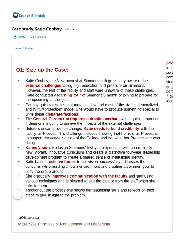 Case Study Katie Conboy (PDF) - Course Sidekick | PDF | Poverty | Poverty & Homelessness