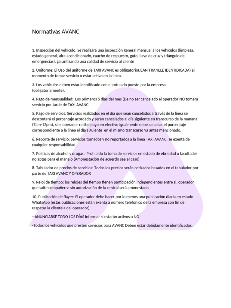 Normativas AVANC | PDF