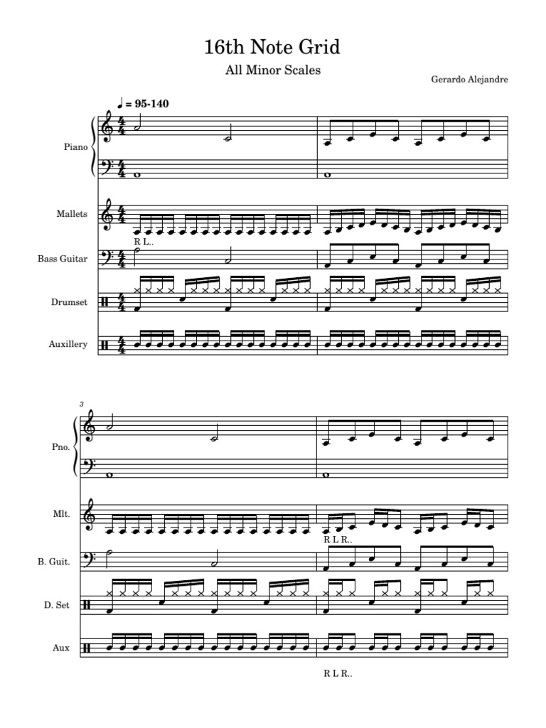 16 Note Grid | PDF | Musical Instruments