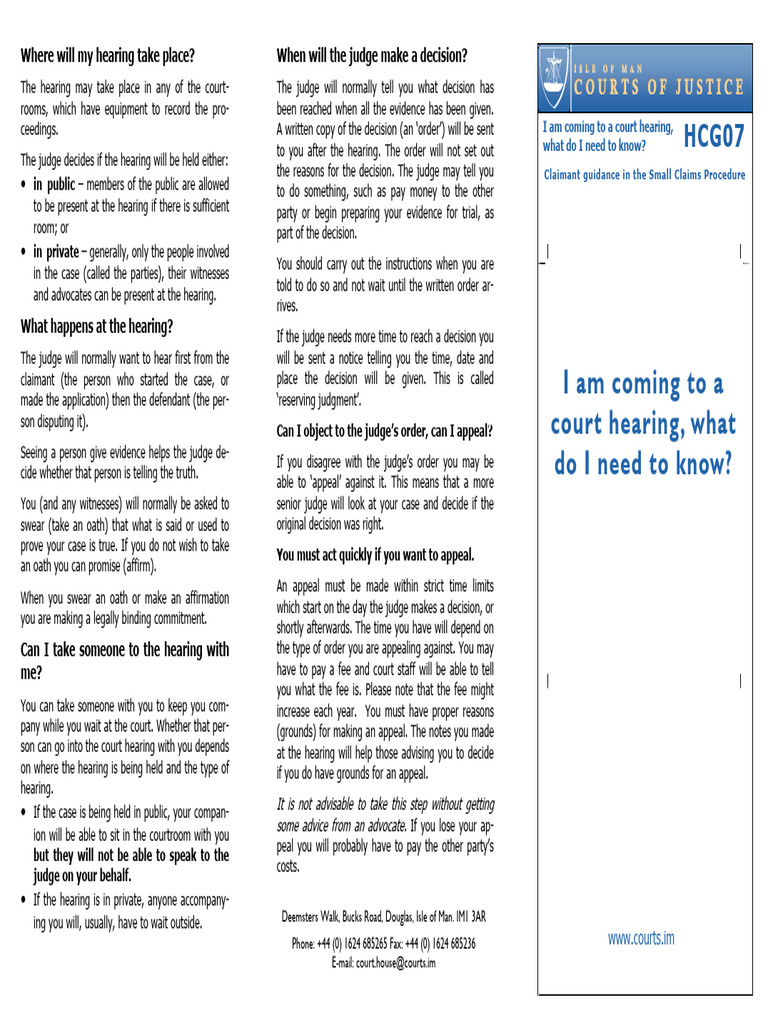 Court Hearing Preparation Guide | PDF | Oath | Public Law