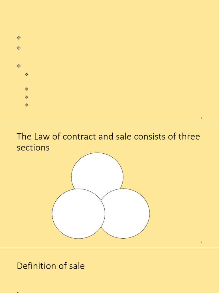 Topic 14 Class - The Contract of Sale 2020 | PDF | Misrepresentation ...