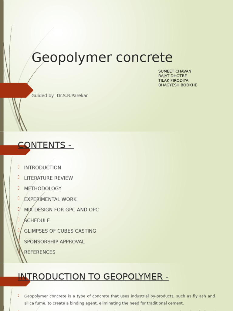 Geopolymer Concrete with Superplasticizer | PDF | Concrete | Cement