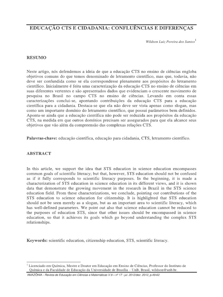 Artigo 1 Fichamento Cts | PDF