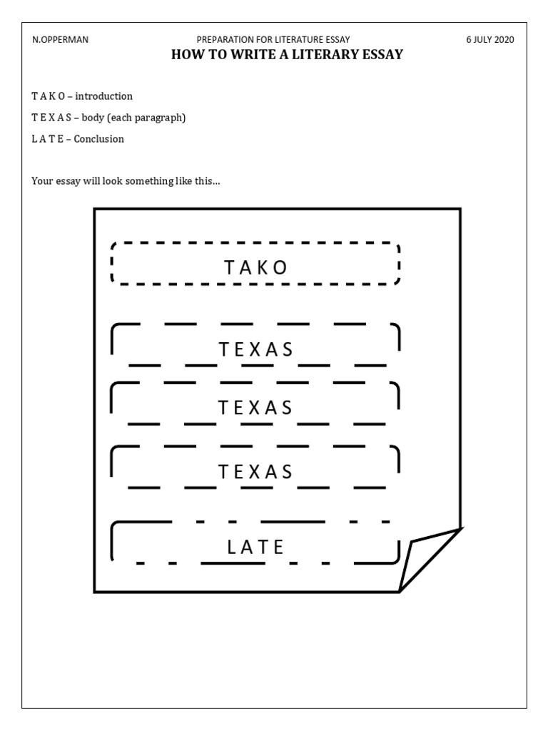 HOW TO WRITE A LITERARY ESSAY - edited version (1) | PDF | Essays ...