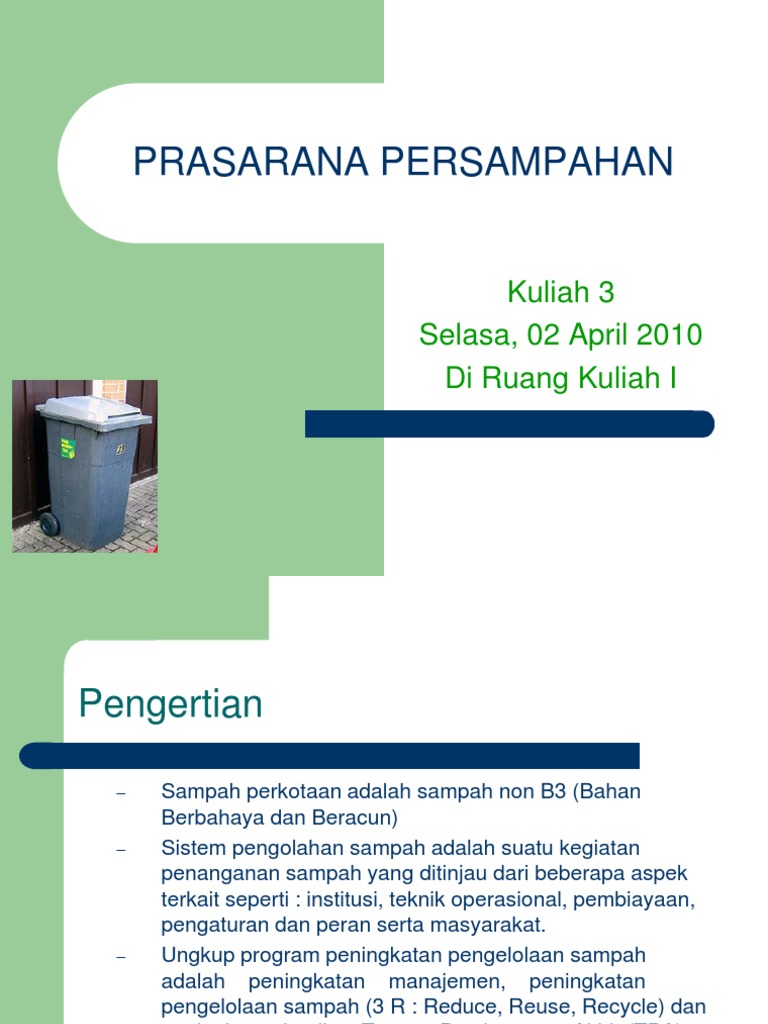 Pengelolaan Sarana Persampahan Kota | PDF | Sains & Matematika