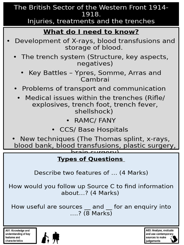 WWI Western Front: Medicine and Trenches | PDF | Trench Warfare | Blood ...