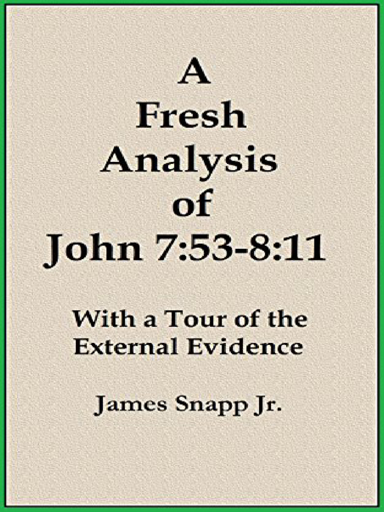 Uma Nova Análise de João 7-53 8-11 - James Snapp Jr - Pt-br | PDF ...