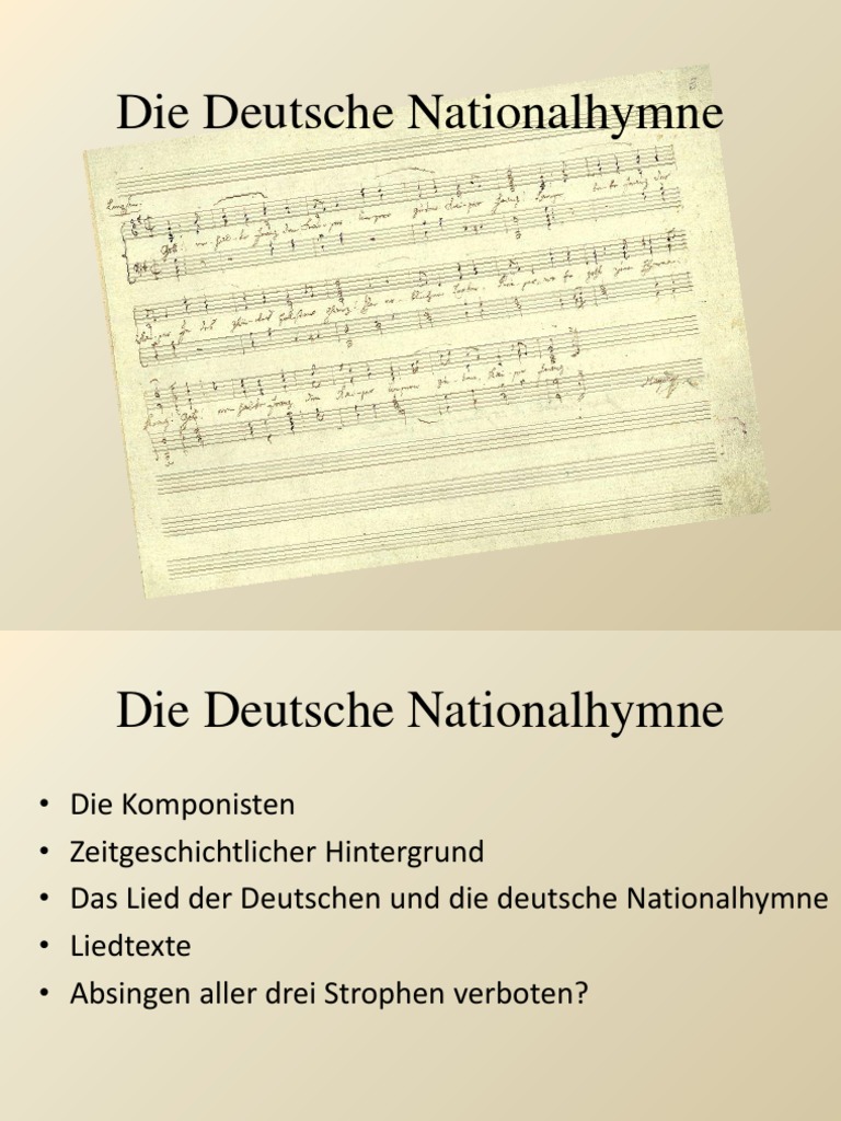 Die Deutsche Nationalhymne | PDF