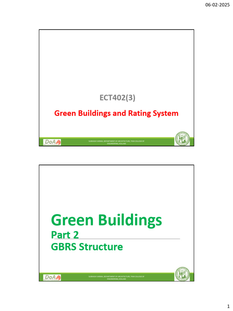 Green Building Rating System Overview | PDF | Sustainability | Environment