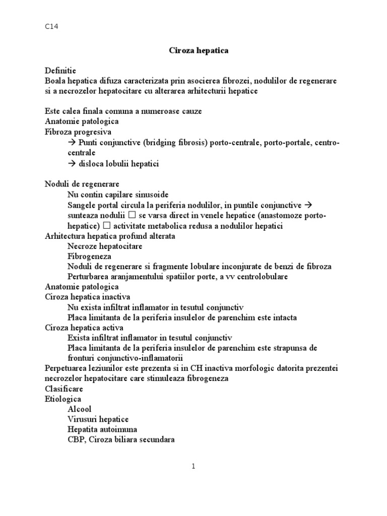 Ciroza Hepatica | PDF