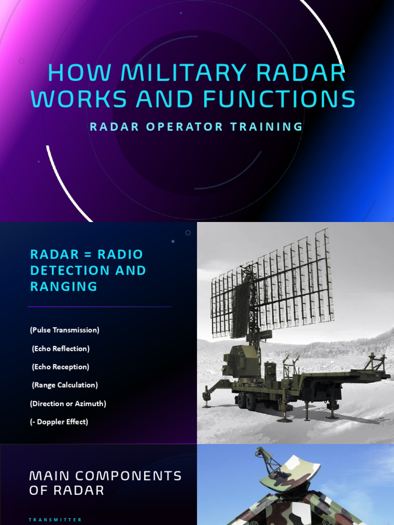Military Radar Functions Explained | PDF