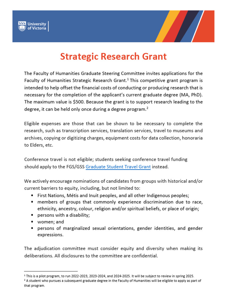 Faculty of Humanities Research Grant | PDF | Thesis | Doctor Of Philosophy