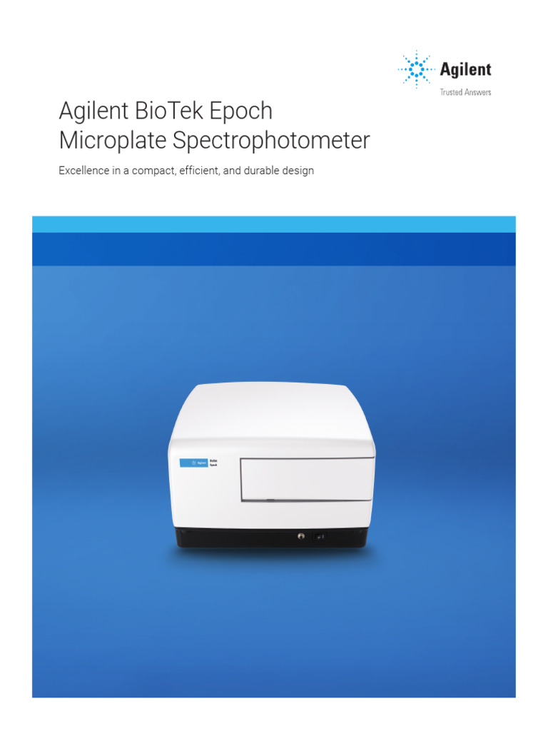 Agilent BioTek Epoch Spectrophotometer | PDF | Spectrophotometry ...