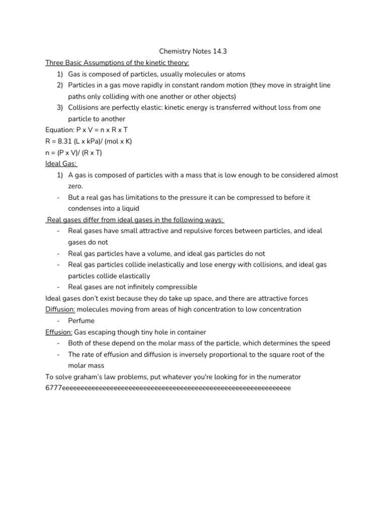Chemistry CH 14 | PDF