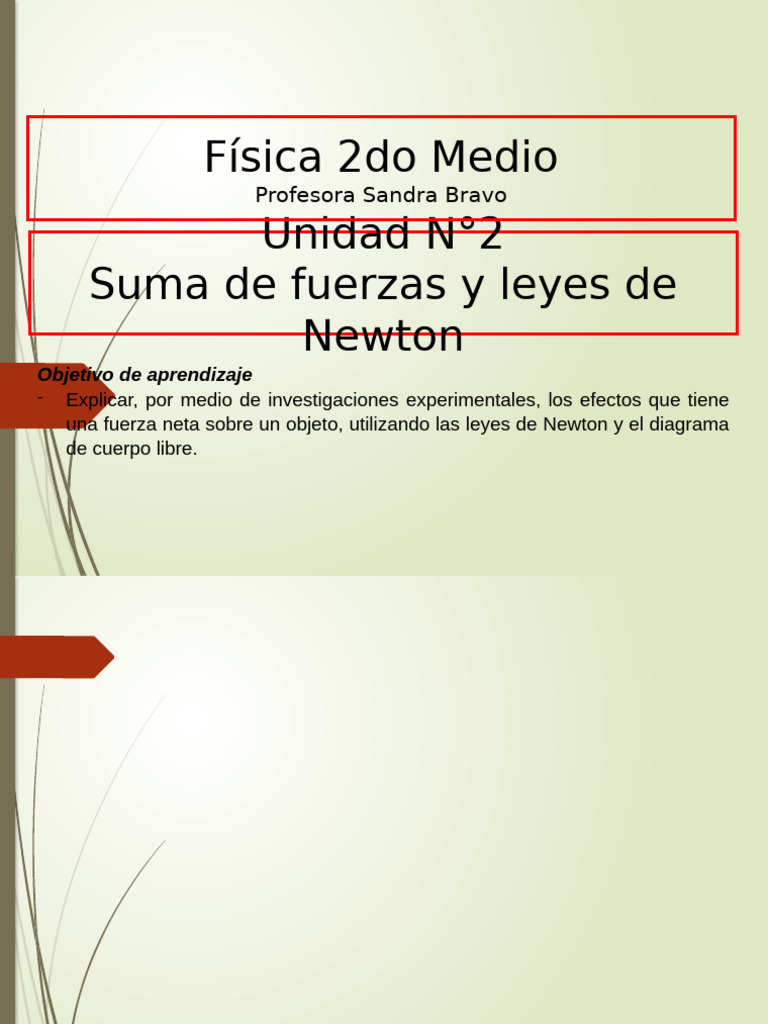 Diapositivas LEYES de NEWTON Física 2do Medio Desde 26 Octubre Al 16 ...