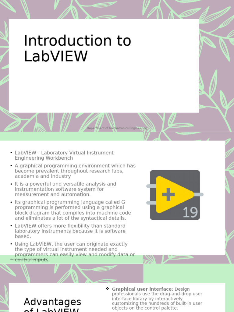Introduction to LabVIEW | PDF | Computer Programming | Computing