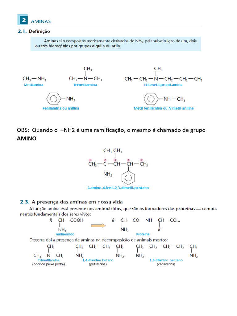 Grupos Amino e Estimulantes do SNC | PDF
