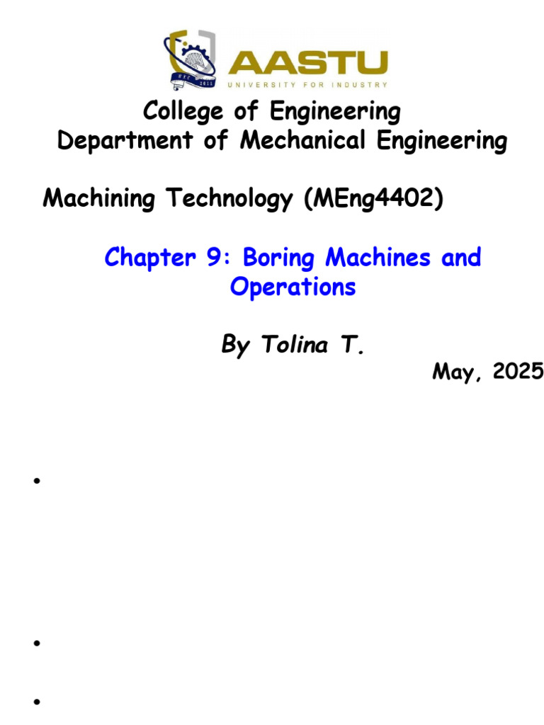 Boring Machines: Types and Operations | PDF