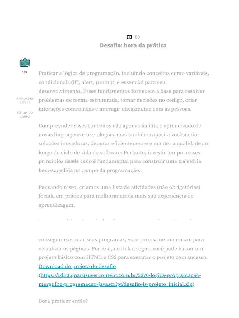 Lógica de Programação - Mergulhe em Programação Com JavaScript - Aula 1 ...