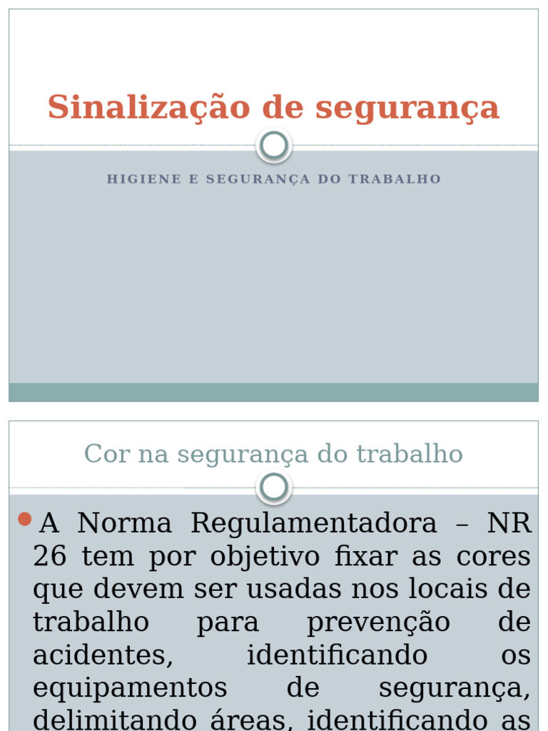Sinalização de segurança -NR 26 | PDF