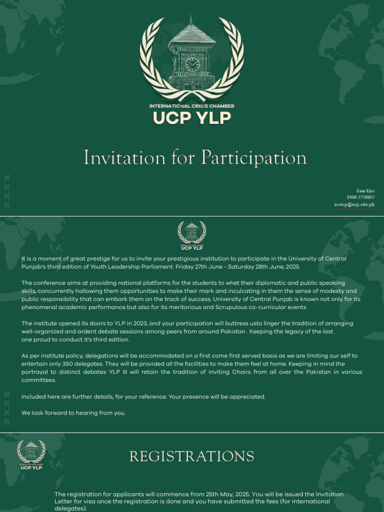 UCP Youth Leadership Parliament Invite | PDF | Committee