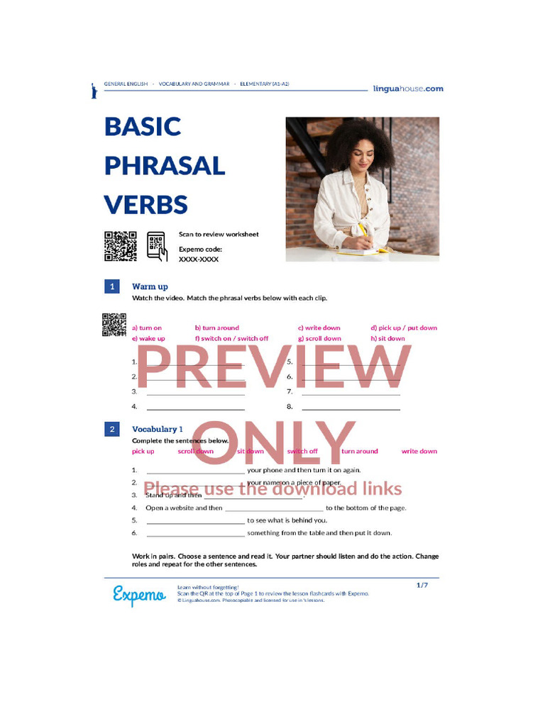 Phrasal Verbs Lesson Speaking | PDF