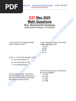 EST 1 Math May 2025 Collected by Studdents MR - Bayoumy | PDF | Zero Of ...