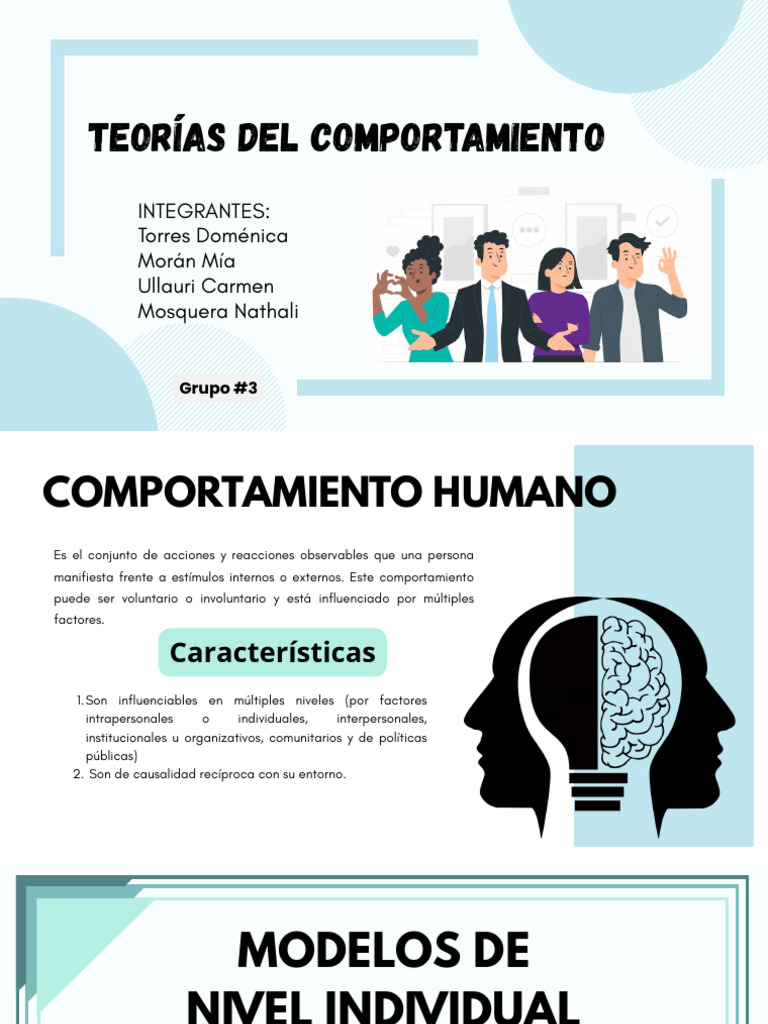 Teorías del Comportamiento Humano | PDF | Comportamiento | Sicología