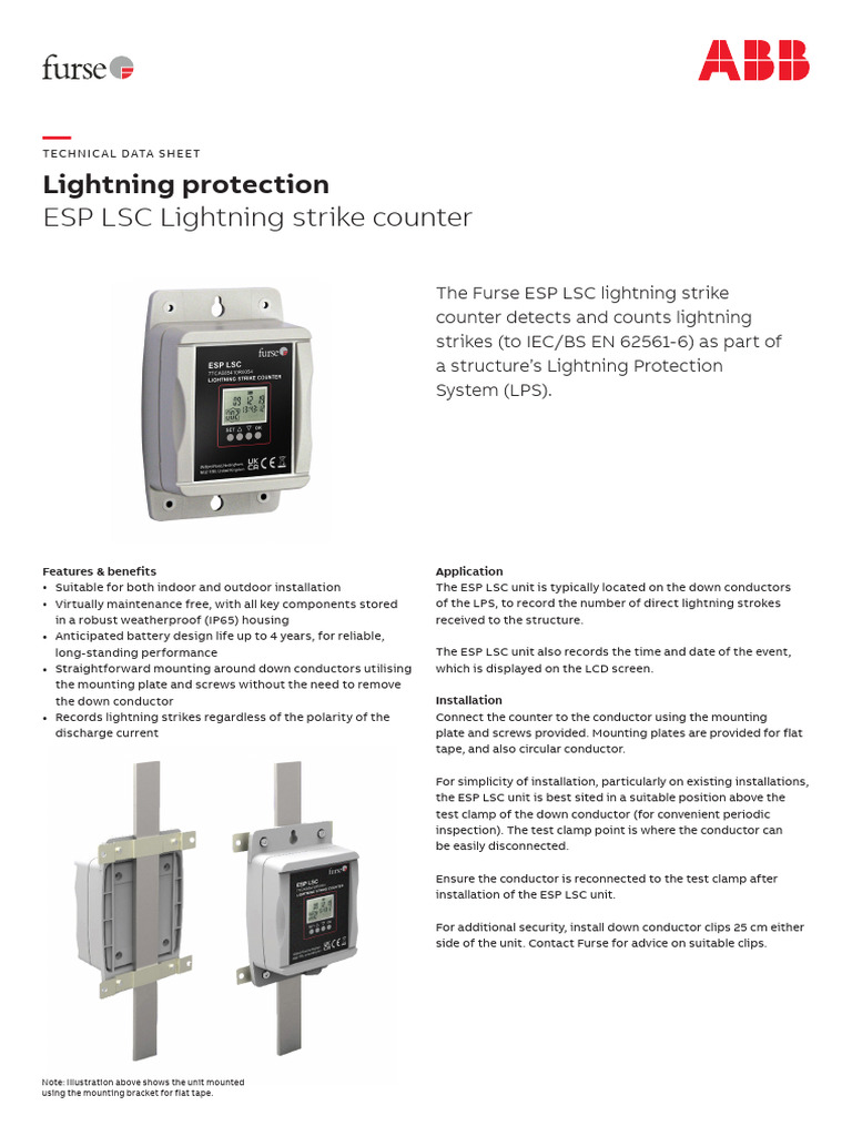 Lightning Strike Counter Technical Data | PDF | Electrical Engineering ...