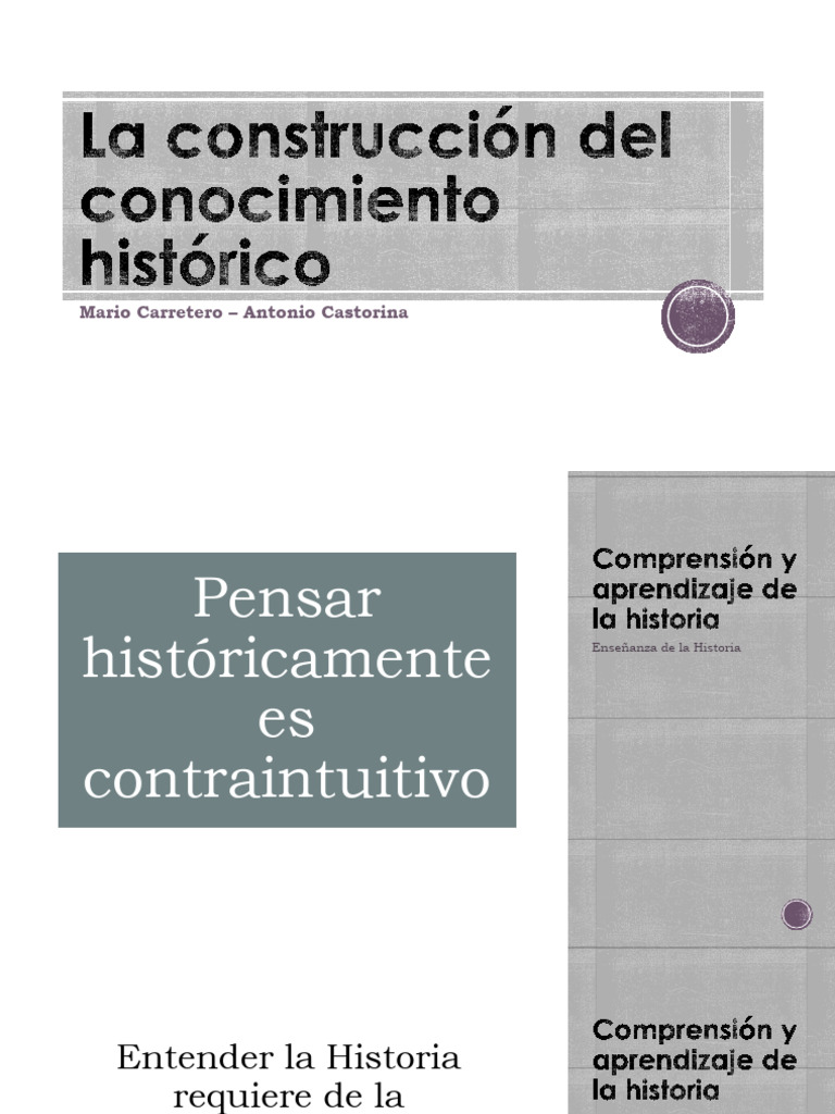 6_La_construccion_del_Conoc_Hist_27-28Abr | PDF | Pensamiento | Comprensión