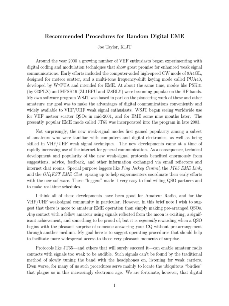 EME Operating - Procedures | PDF | Information And Communications ...