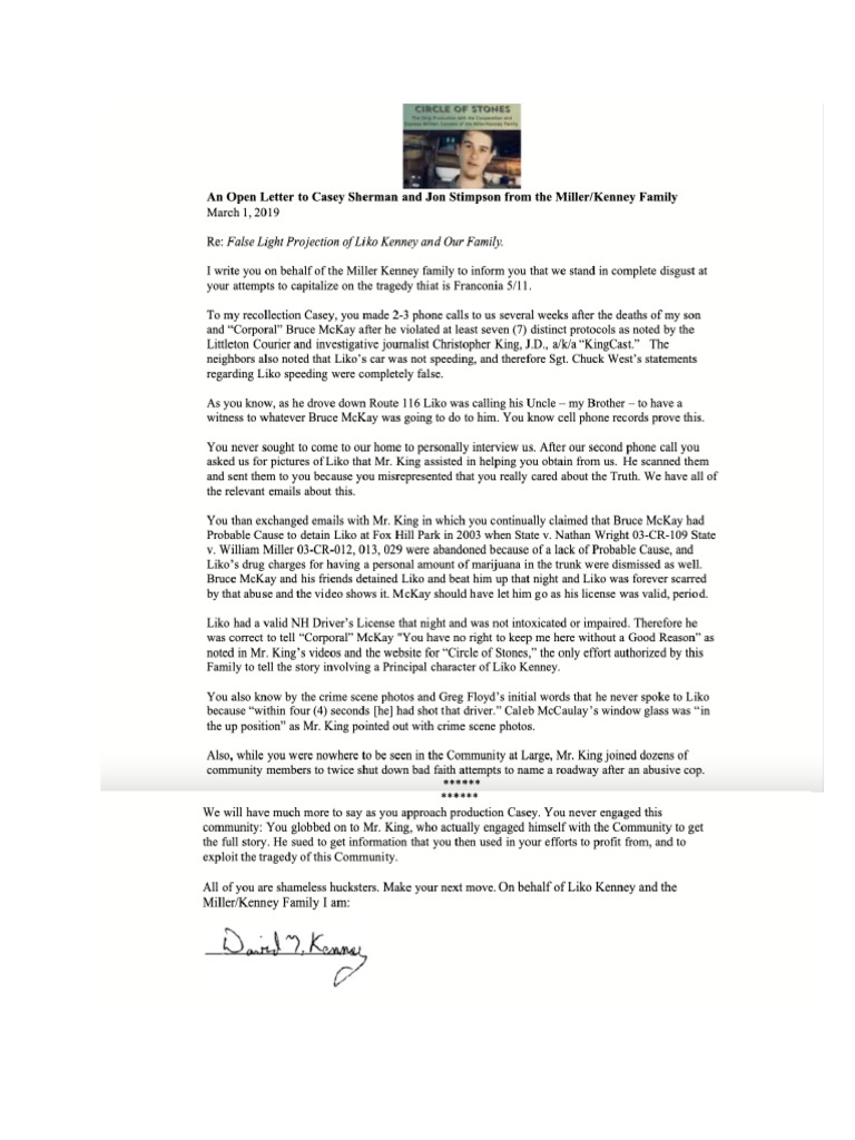 Cease and Desist Demand To New England Writer Casey Sherman and Wilbur ...