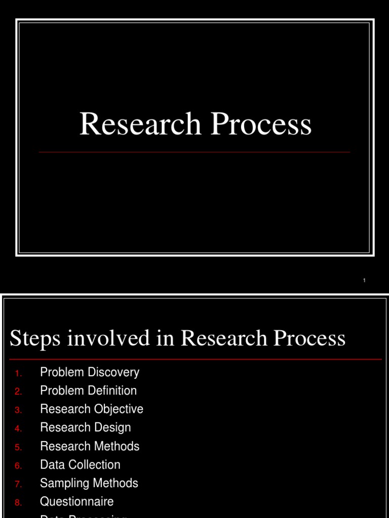 Steps in the Research Process Guide | PDF | Marketing | Statistics