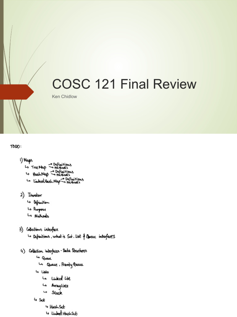 COSC 121 Final Review | PDF