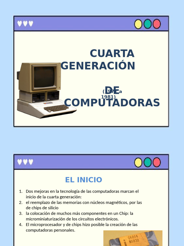 Cuarta Generacion de Computadoras | PDF | Circuito integrado | Microprocesador