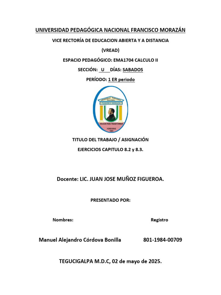 Ejercicios Capitulo 8.2 y 8.3 Calculo 2 | PDF