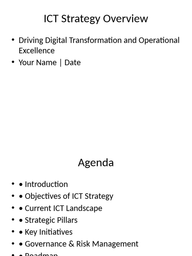 ICT Strategy for Digital Transformation | PDF