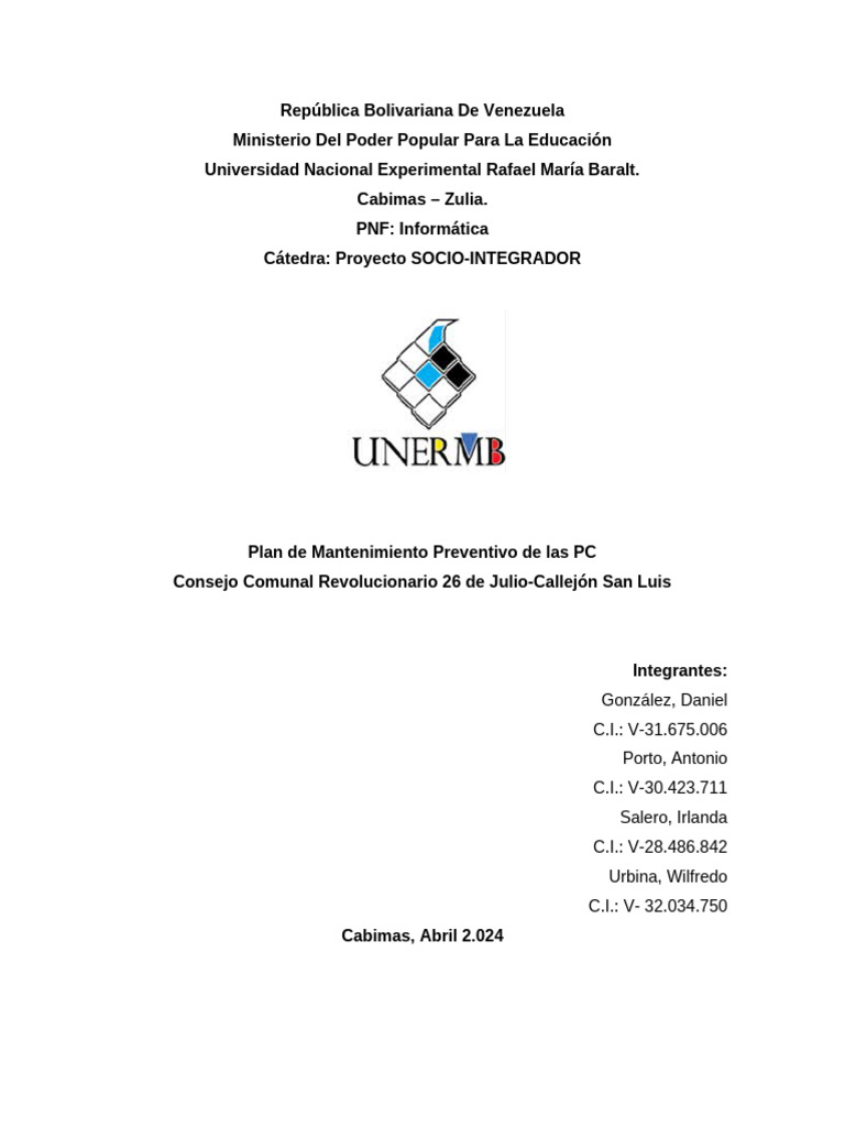 PROYECTO | PDF | Hardware de la computadora