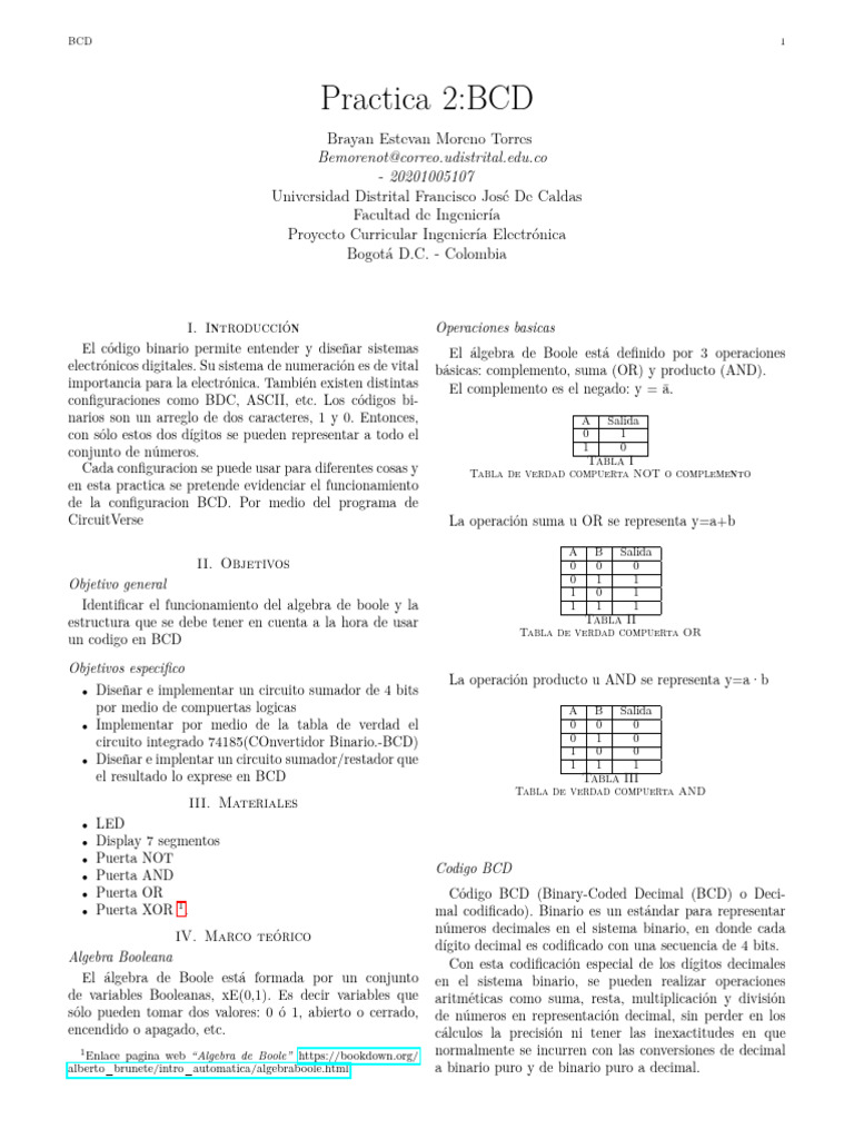 Conversor BCD | PDF | Decimal codificado en binario | Sustracción