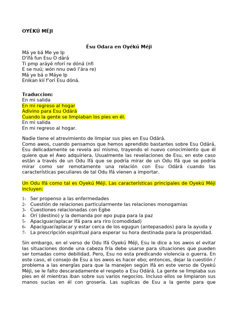Oyékú Méji | PDF | El esoterismo | Espiritualidad