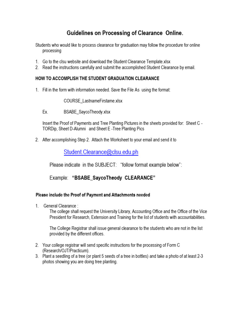 Online Graduation Clearance Guidelines | PDF | Payments | Banks