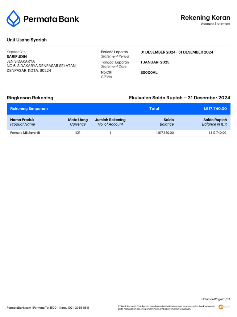 PB Statement CASA Jan25 | PDF