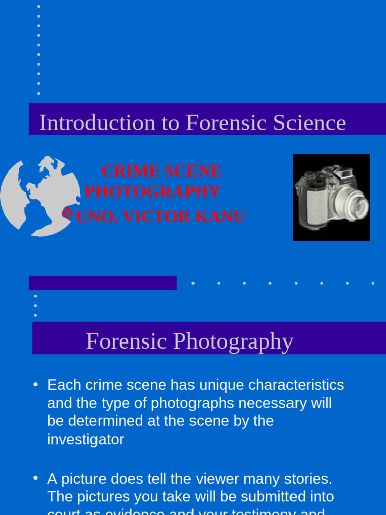Crime Scene Photography and Documentation - 124124 | PDF | Crime Scene | Camera Lens