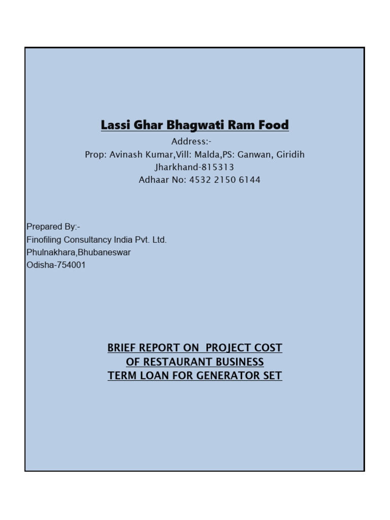 Avinash Kumar Project Report | PDF | Interest | Depreciation