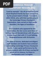 MS Cambridge Checkpoint Results 2025 | PDF